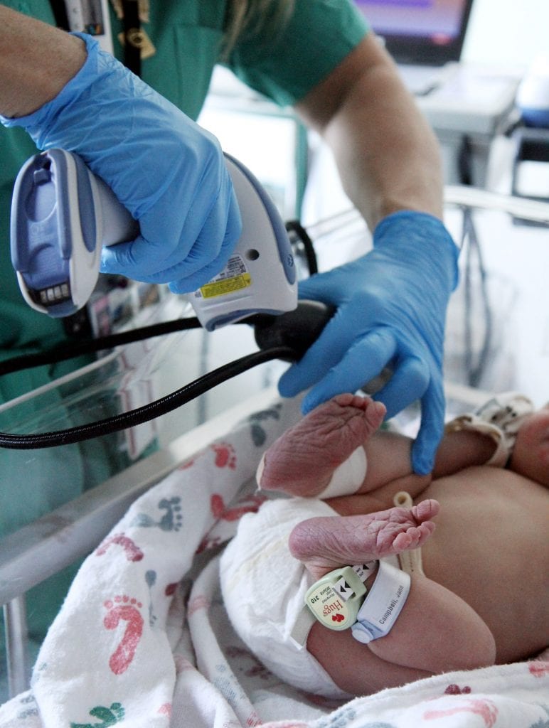 Electronic scans of newborn footprints add more security - UCHealth Today